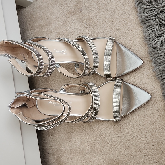 Anne Michelle | Shoes | Silver Heels | Poshmark